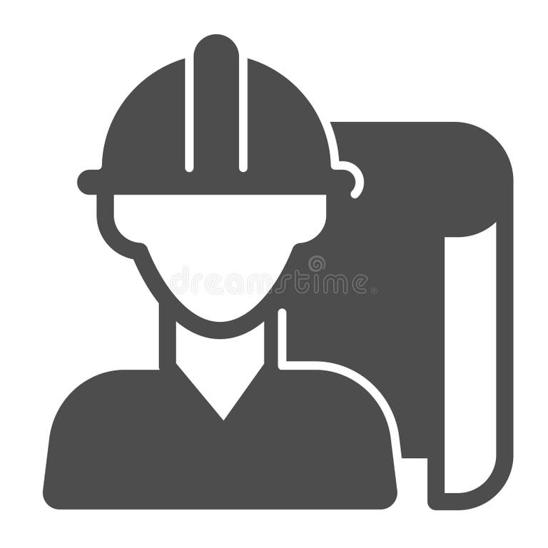 Architect Man Project Paper Solid Icon, Architect Studio Concept ...