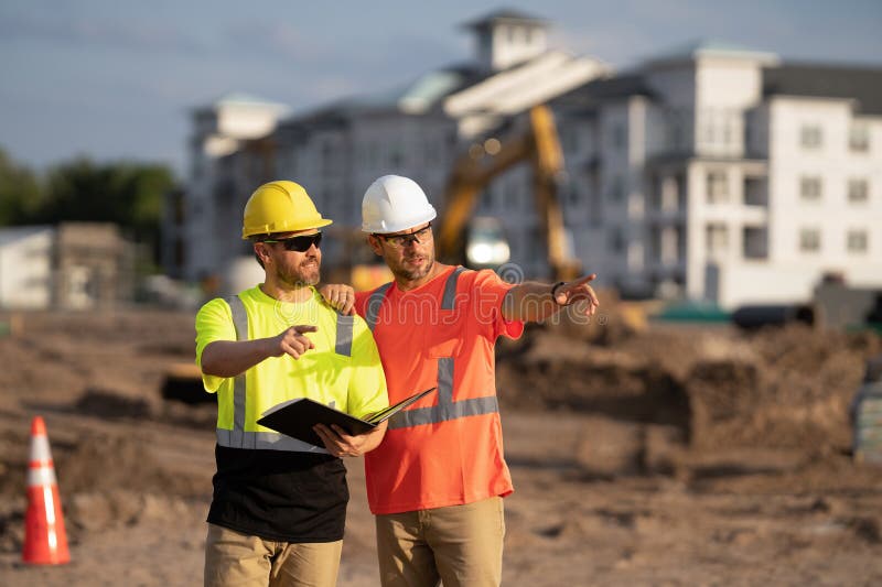 Architect Men Have Construction Project, Copy Space. Photo of Architect ...
