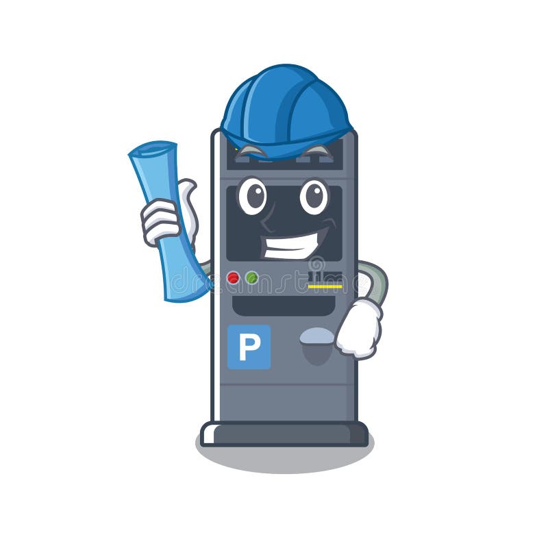 Architect Parking Vending Machine the Cartoon Shape Stock Vector ...