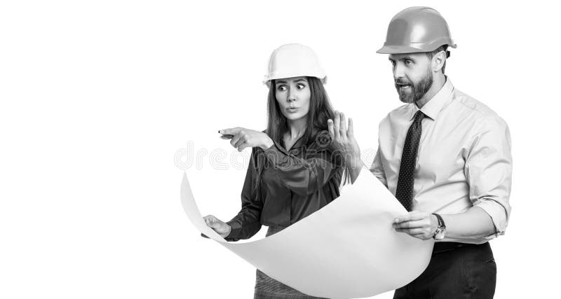 Architect Planning Work. Chief Engineer and Architect in Hardhat ...
