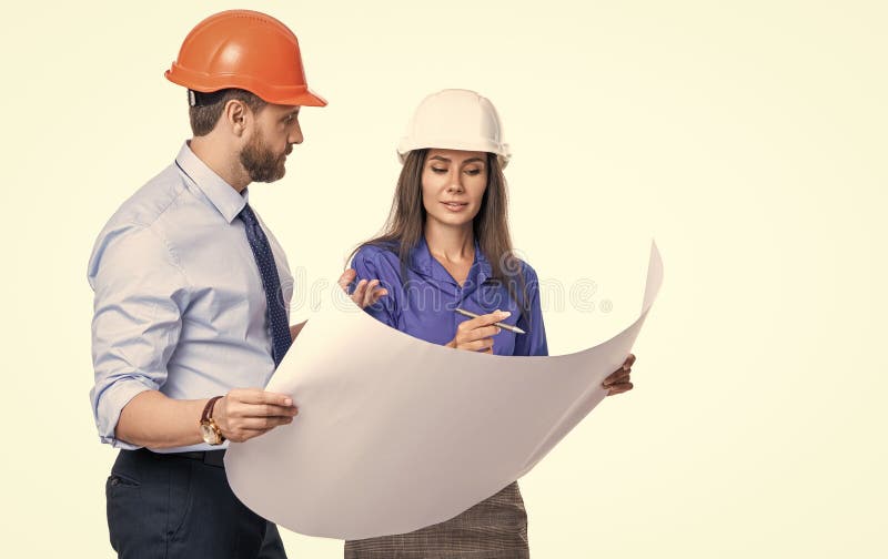 Architect Planning Work. Chief Engineer and Architect in Hardhat ...