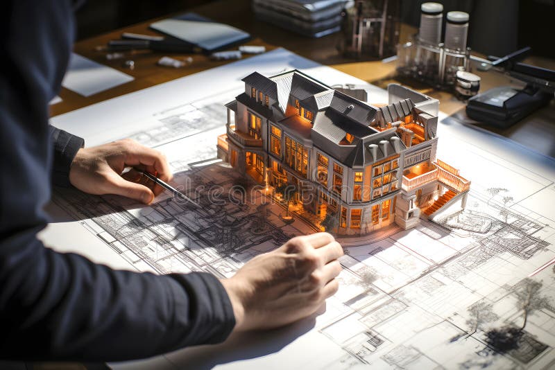 Architect Plans the Design and Construction of a Model of a Residential ...