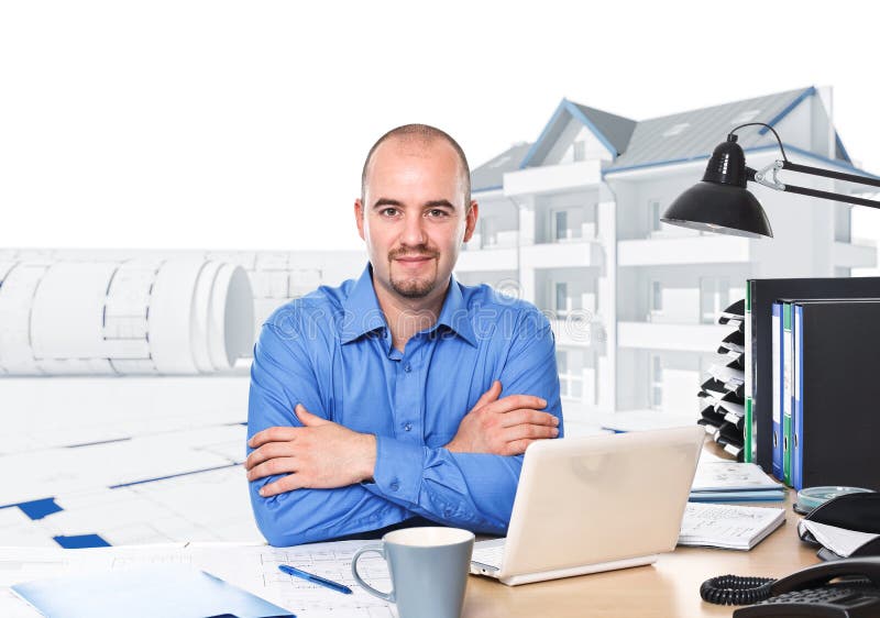 Architect portrait stock photo. Image of businessman - 20323874