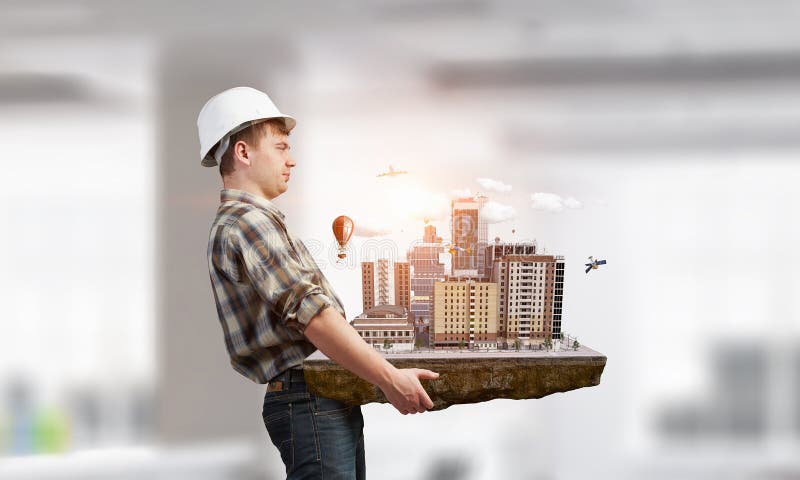 Architect Present His Project Stock Image - Image of education, house ...