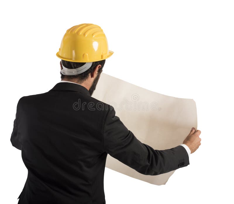 Architect and new project stock photo. Image of construction - 32225688