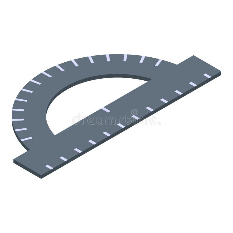 Architect Protractor Icon, Isometric Style Stock Vector - Illustration ...