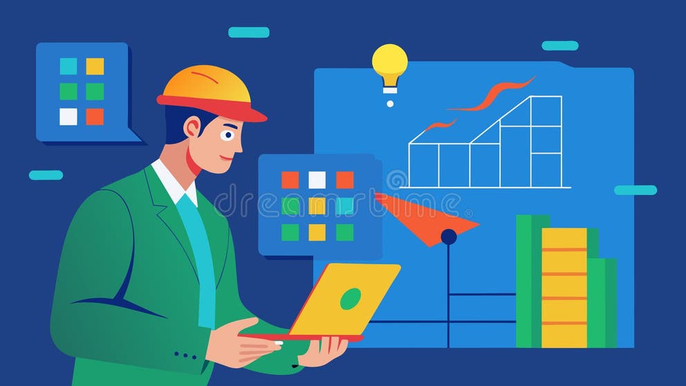 An Architect Reviewing a Heat Map Generated from Data Simulations To ...