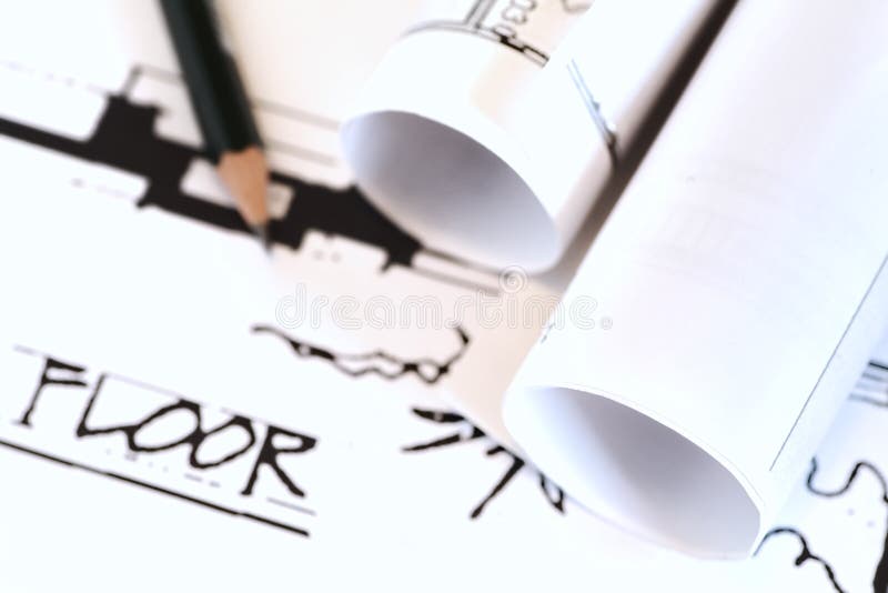 Architect rolls and plans stock image. Image of carpenter - 50840491