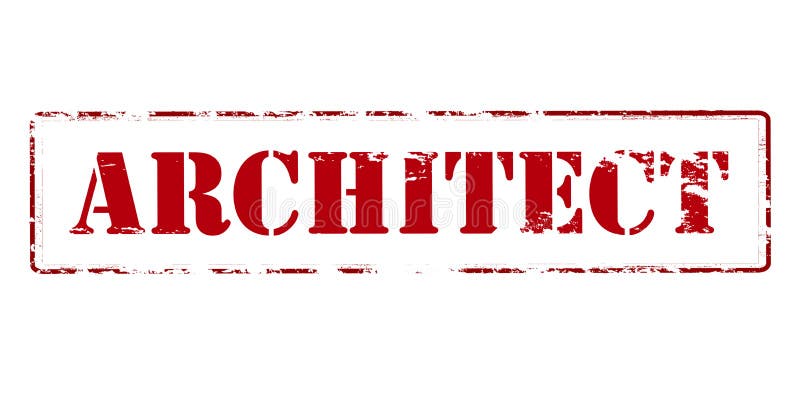 Architect stock vector. Illustration of text, stamp, vector - 82272730