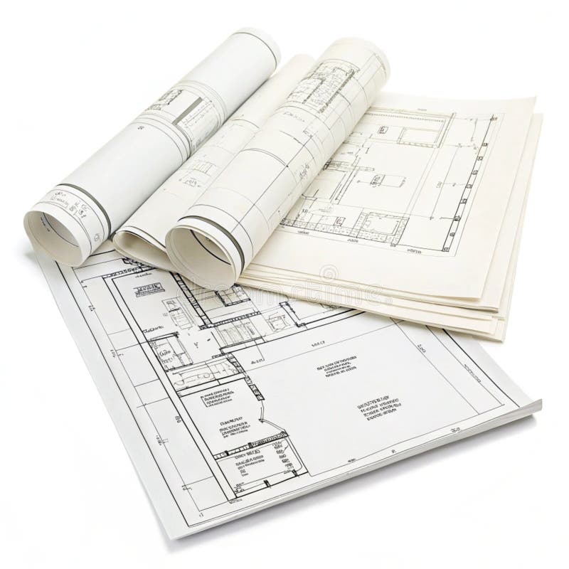 Architectâ€™s Blueprints Isolated on Transparent Background Stock ...