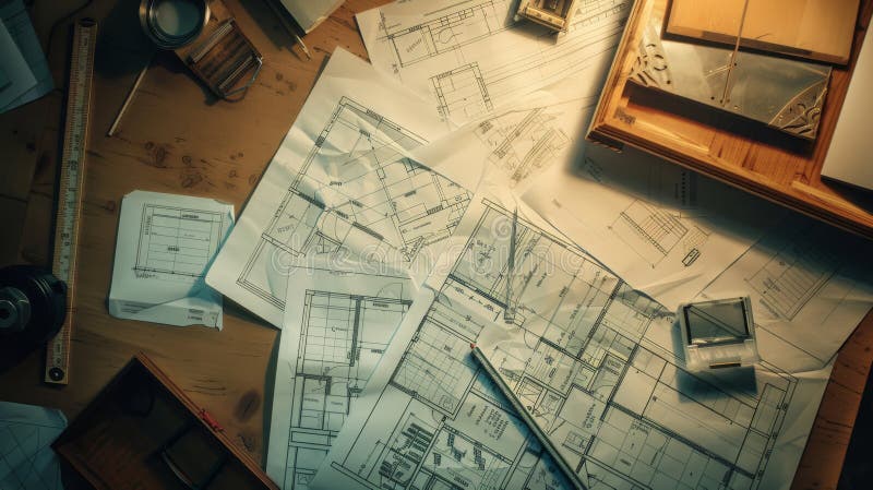 The Architect S Design Workspace.AI Generated Image Stock Photo - Image ...