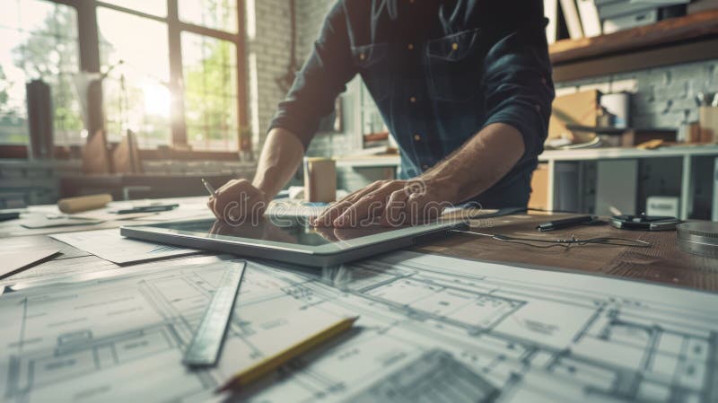 The Architect S Digital Workspace.AI Generated Image Stock Photo ...