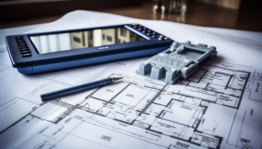 Architect S Gantt Chart Close Up Planning Stages and Design Tools on ...