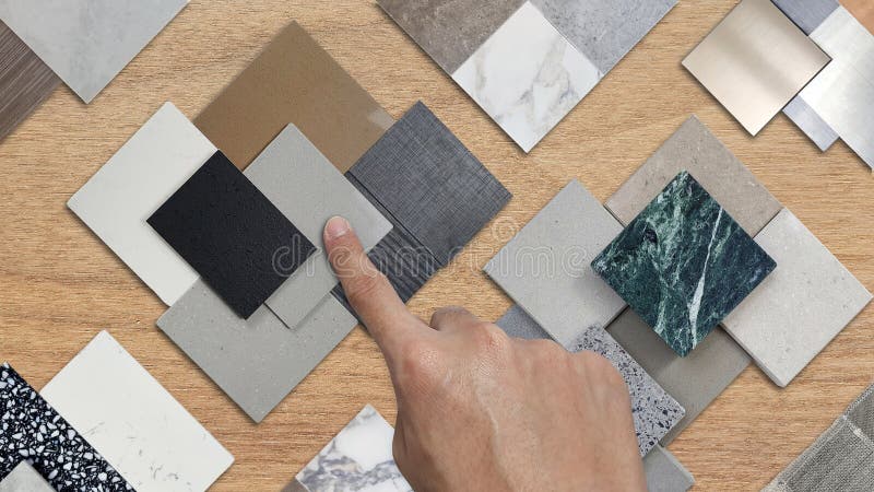 Architect S Hand Picks Samples of Interior Material Contains Ceramic ...
