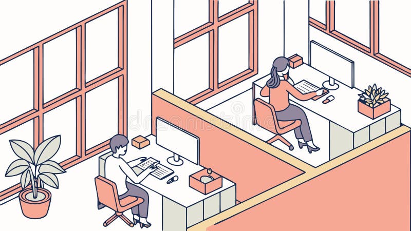 Architect S Office, Isometric Creative Workspace, Vector Design Generative AI Stock Vector ...