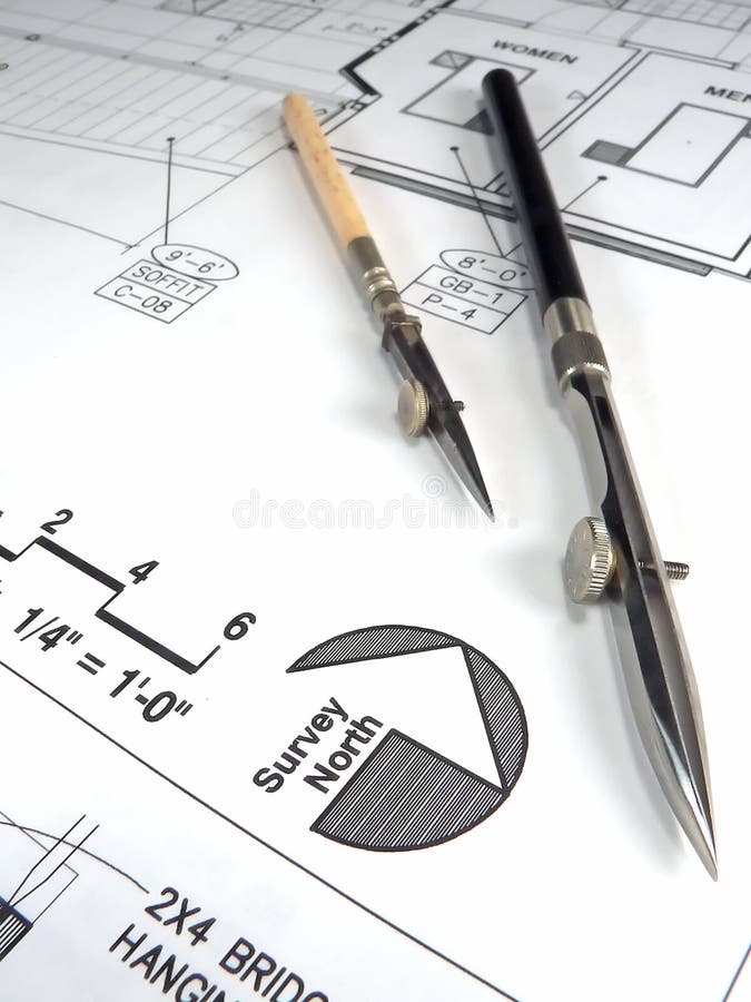 Architect Tools and Plans stock image. Image of diagrams - 24931235