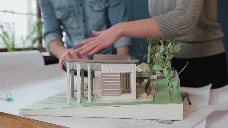 Architect Showing His House Plan To a Client. Stock Footage - Video of ...