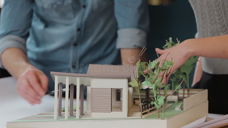 Architect Showing His House Plan To a Client. Stock Footage - Video of ...