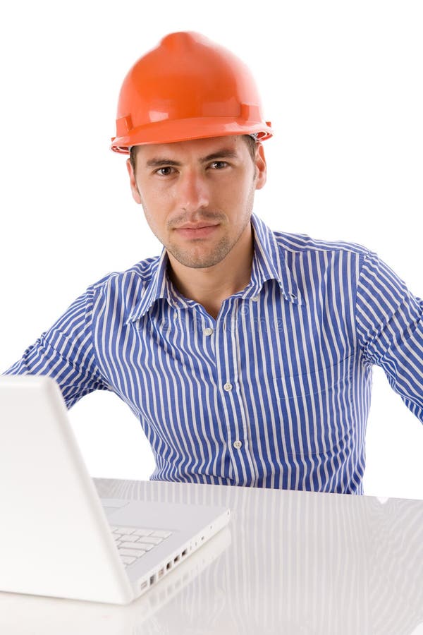 Engineer Using Laptop stock image. Image of architect - 4934201