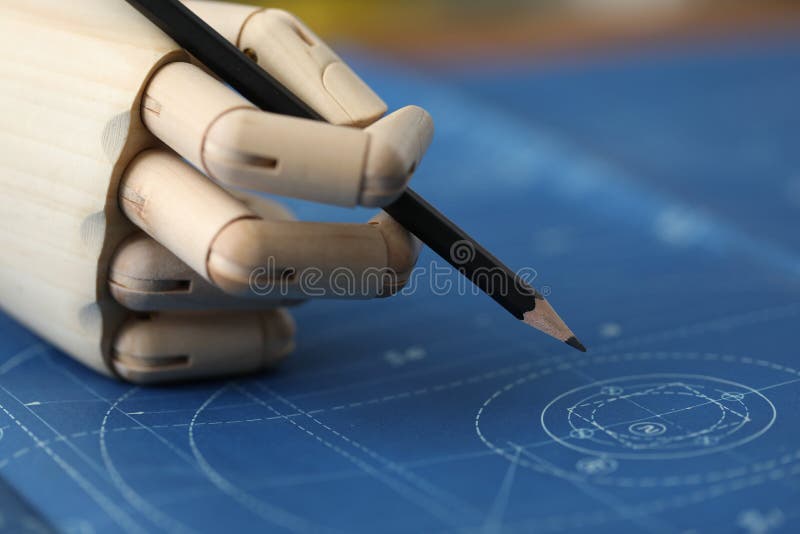Architect Sketching and Construction Project Stock Image - Image of ...