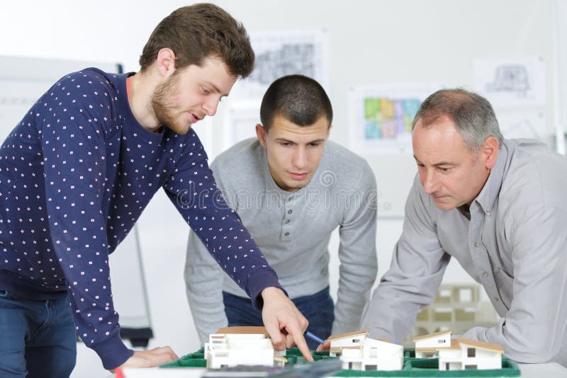 Architect and Students Designers Stock Photo - Image of project ...