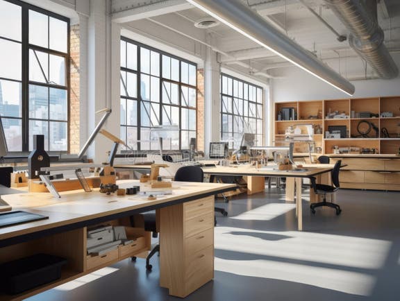 Architect Studio Drafting Printing Modeling Stock Illustration ...