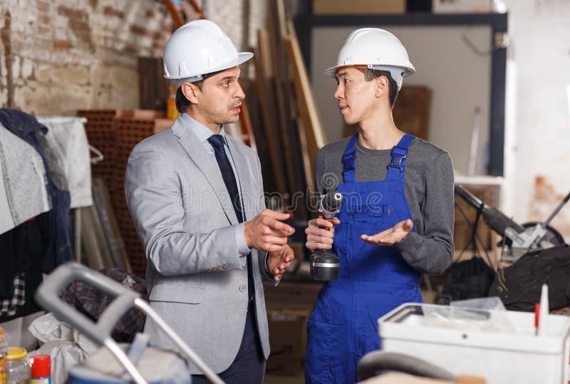 Architect Talking with Worker Stock Image - Image of home, hard: 194042889 Architect Talking with Worker Stock Image - Image of home, hard: 194042889