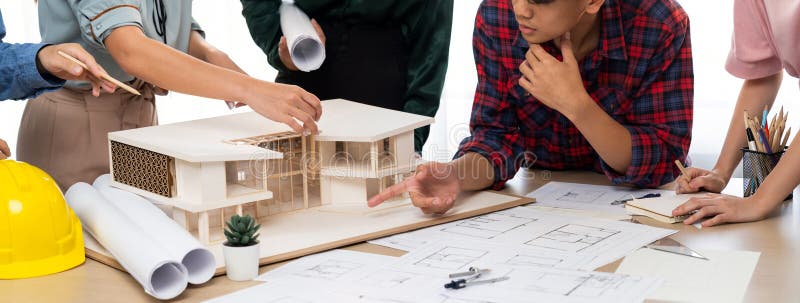 Architect Team Analysis and Brainstorming about House Construction ...