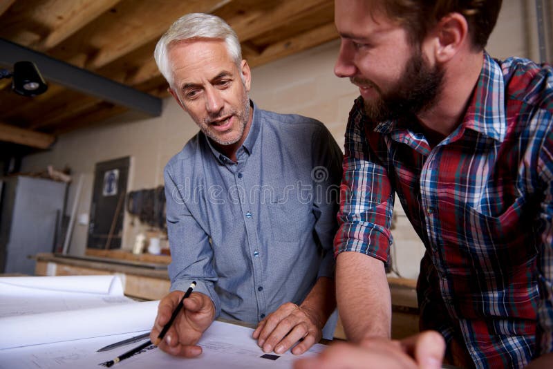 Architect Team, Blueprint Design in Workshop and Designer for ...