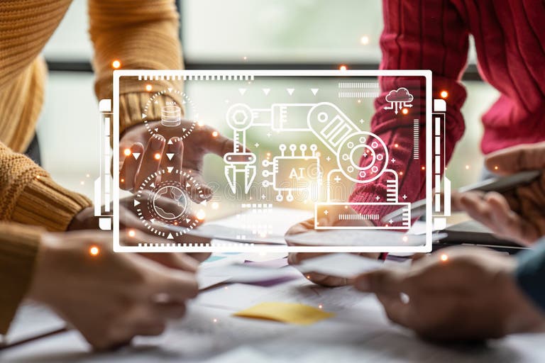 Architect Team Working with Blueprints for Architectural Plan, Engineer ...