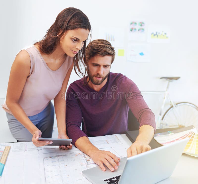 Architect, Teamwork or Laptop with Tablet in Office for Urban ...
