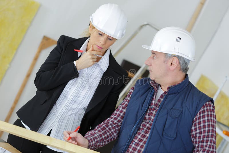 Architect Thinking in Front Blueprint Stock Image - Image of concept ...