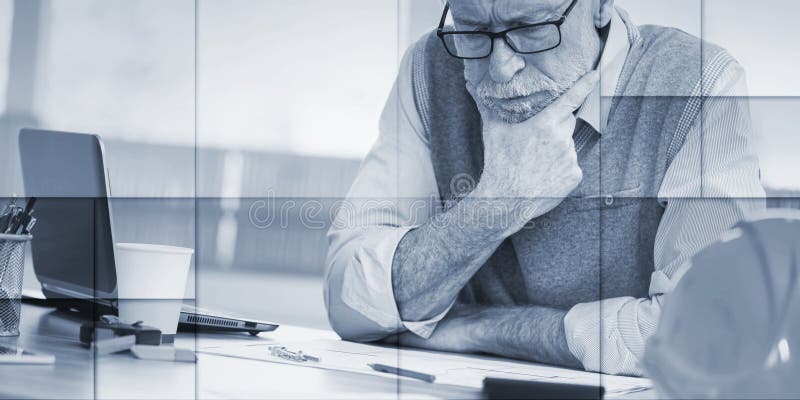 Architect Thinking about a Project, Geometric Pattern Stock Image ...