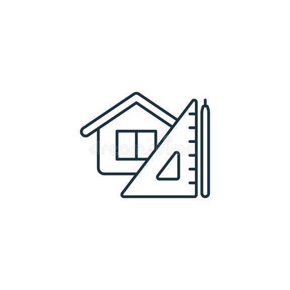 Architect Tools Icon. Monochrome Simple Sign from Construction ...