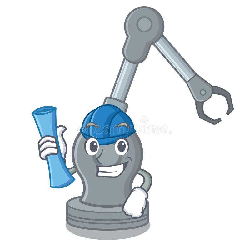 Architect Toy Robotic Arm Machine on Cartoon Shape Stock Vector ...
