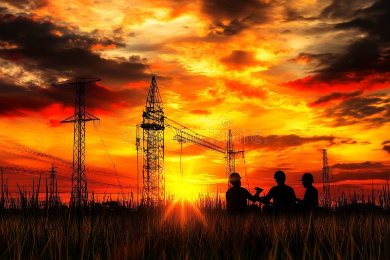 Architect Using Digital Tablet at Construction Site Under a Beautiful ...