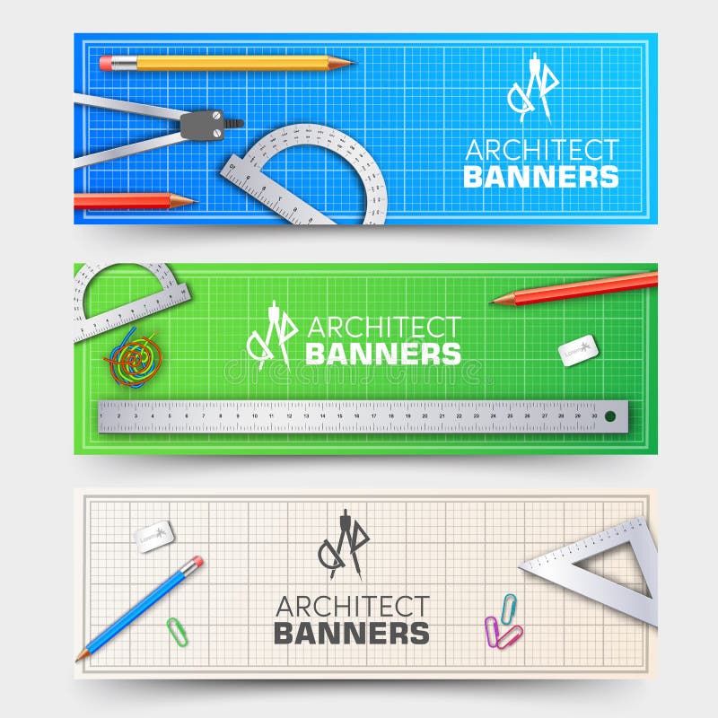 Architect Wood Table Banners Project with Professional Equipment ...