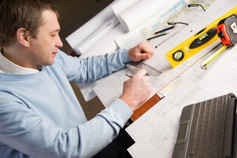 Construction Worker Hammering Nail on Timber Frame Stock Photo - Image ...