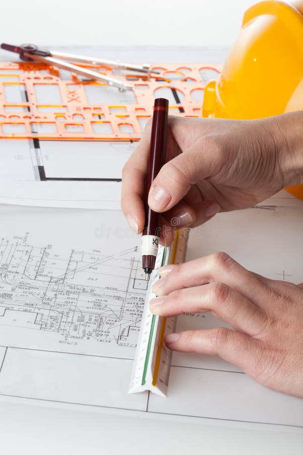 Architect work stock photo. Image of builder, closeup - 29517094