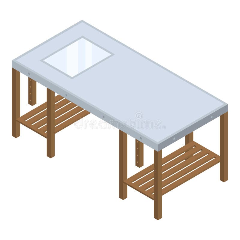 Architect Work Table Icon, Isometric Style Stock Vector - Illustration ...