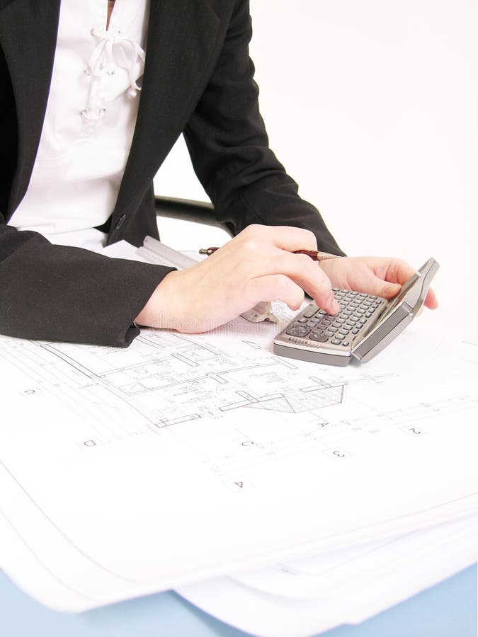 Architect working 5 stock image. Image of blueprints, blueprint - 81879