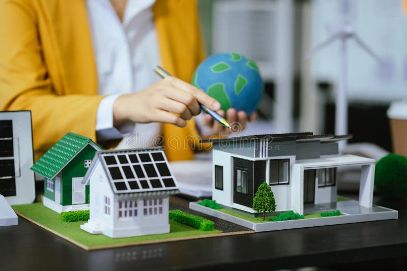 Architect Working with Blueprints for Sketching a Construction Project ...