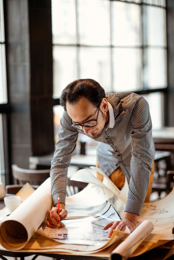 Architect working stock photo. Image of entrepreneur - 48304568