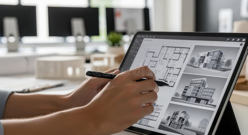 Designing Architectural Plans Stock Illustrations – 376 Designing ...