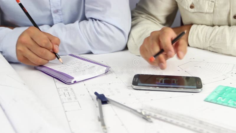 Architect Writing Construction Project Stock Footage - Video of ...