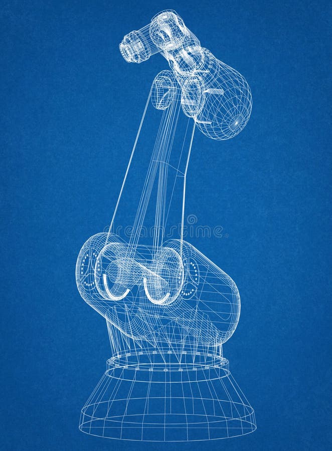 Architecte Robotique Blueprint De Concept De Construction De Bras ...