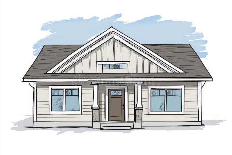 Architectonic Design of a House in the Country. Stock Image - Image of ...