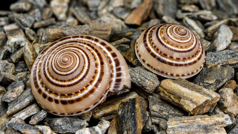 Architectonica Perspectiva Shell on Natural Rocks Stock Photo - Image ...