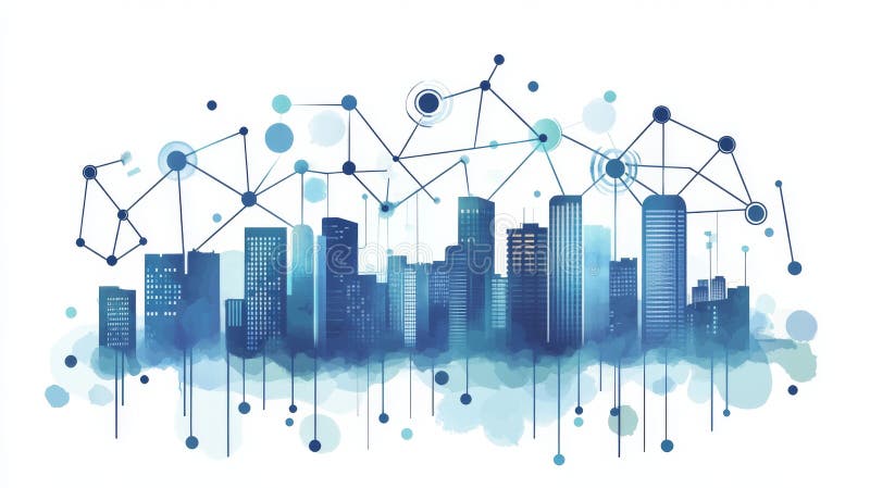 Architectonics and Neon Light Effect for Urban Environment. Modern Hi ...