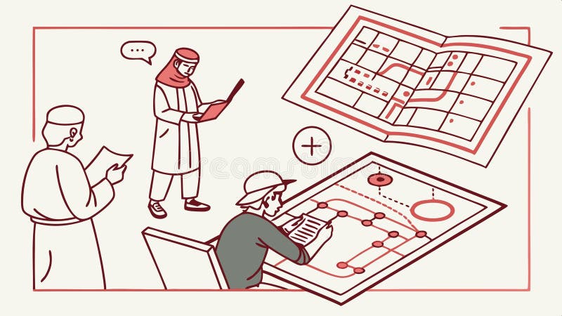 Architects Blueprints Meeting, Design Planning and Construction Vector Design Generative AI ...